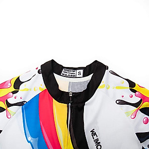 Women Long Sleeve Cycling Jersey MTB Shirts Mountain Bike Tops Bicycle Clothing Wave White XL