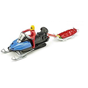 Siku 1684 Blister 1684Snow Mobile with Rescue Sledge, Multicoloured