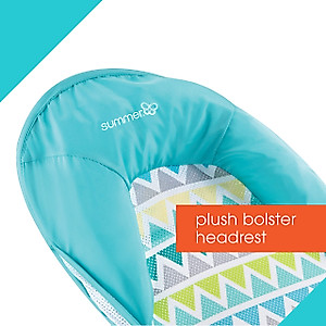 Summer Deluxe Baby Bather (Triangle Stripes) – Bath Support for Use in the Sink or Bathtub – Includes 3 Reclining Positions