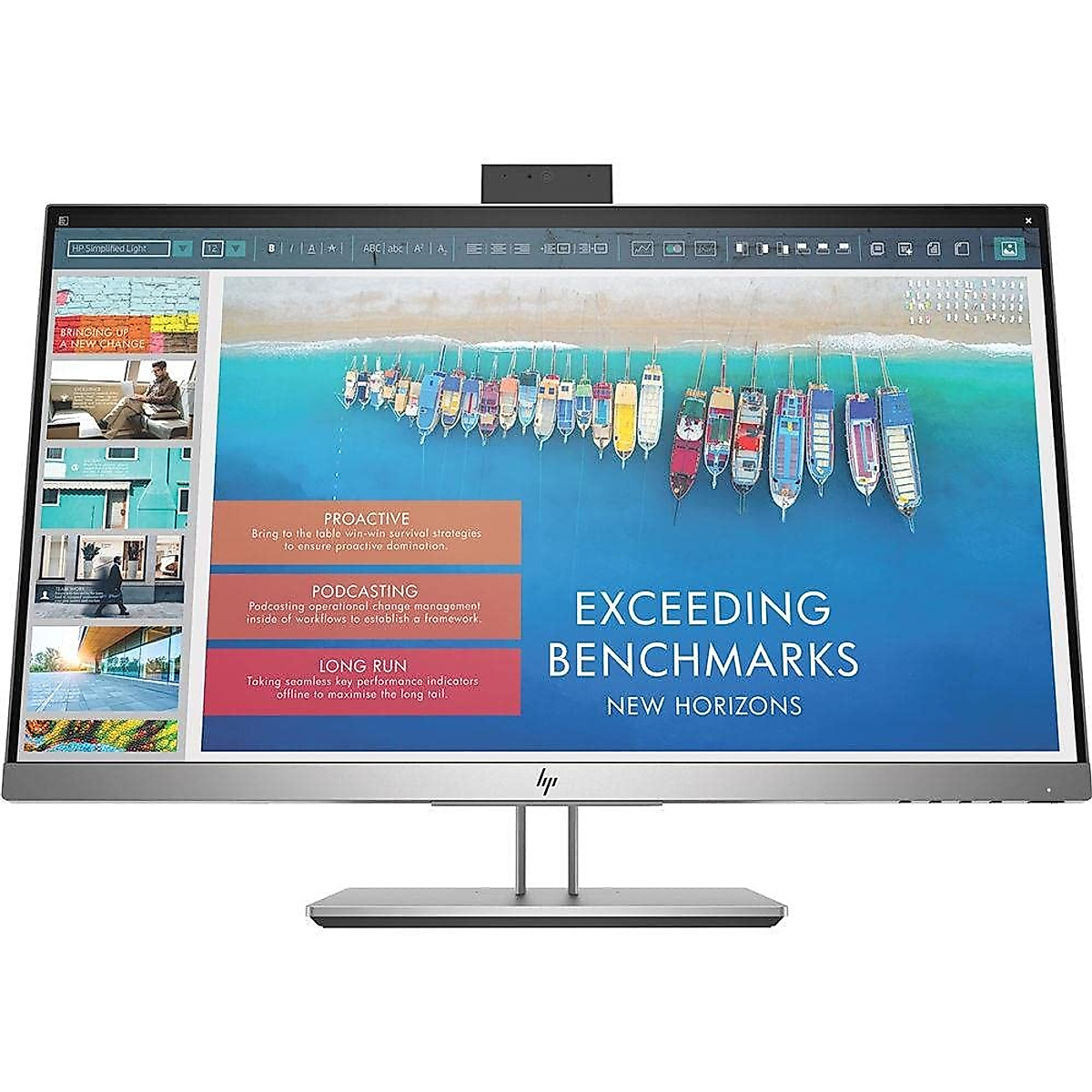 HP EliteDisplay E243d LED Display 60.5 CM (23.8") Full HD Flat Matt Grey, Silver
