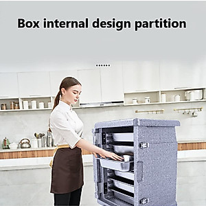 Opaeroo Insert Tray Type Styrofoam Boxes Baking Tray Special Box with Thermometer EPP Foam Insulated Box 49 Liters