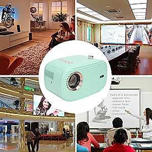 Portable WiFi Projector, HiFi Stereo Speaker HD 1080P 500LM WiFi Mini Projector for TV Stick for Home (US Plug)