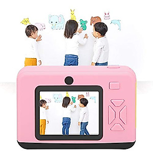 Tgoon Anti‑Drop Children Camera, IPS Screen Camera Cute Look for Home(Pink)