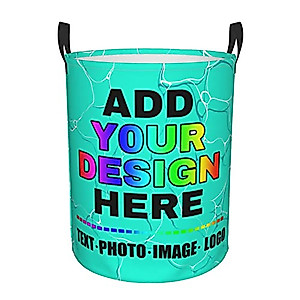 Custom Laundry Basket Personalized Laundry Basket Customized Laundry Basket with Photo/Text Collapsible Storage Basket Medium 19.6" x 15.7"