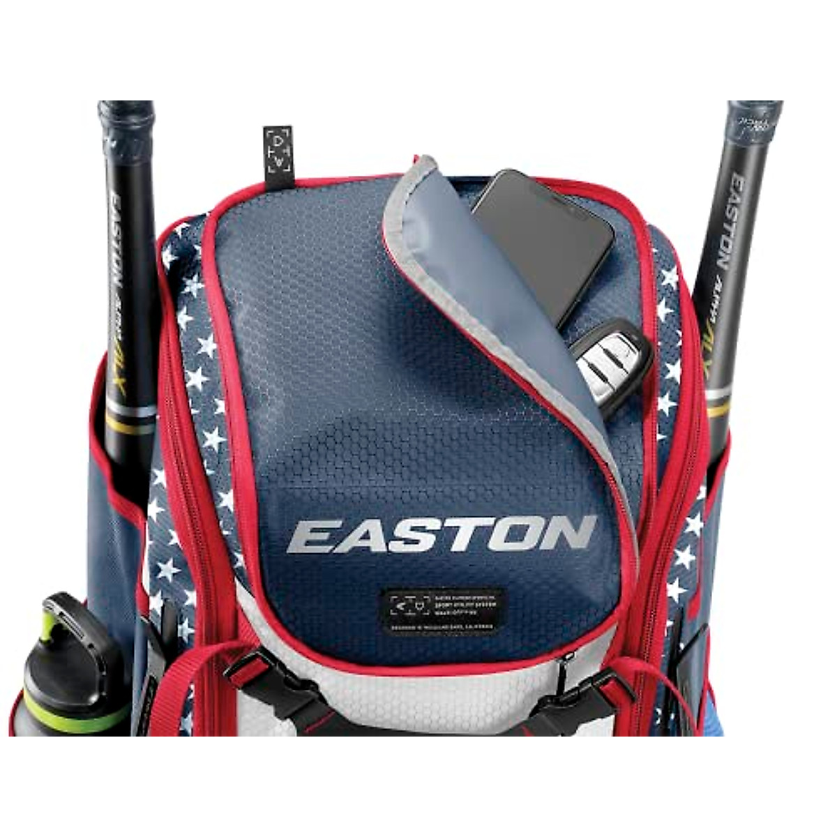 Easton | Walk-Off NX Backpack Bag Series | Adult | Team Logo Embroidery Panel | Stars & Stripes