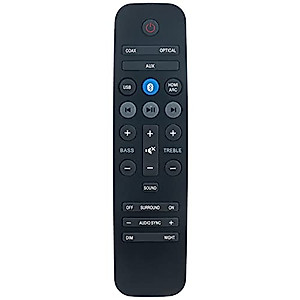 996580000536 Replace Remote Control Suitable for Philips Sound Bar 2000 3000 Series Speaker System HTL3110B HTL3110B/F7 HTL3110B/79 HTL3110B/12 HTL3110B/05 HTL3140 HTL3140B HTL3140S HTL2163B