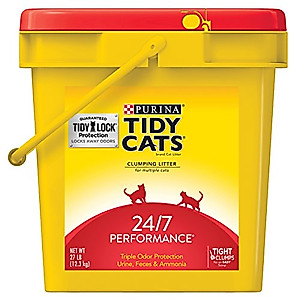Purina Tidy Cats Clumping Cat Litter, 24/7 Performance Multi Cat Litter - 27 lb. Pail