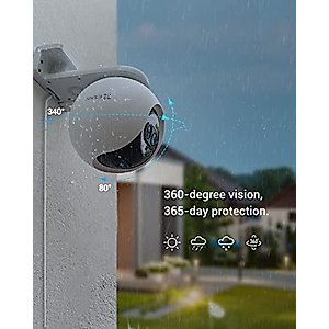 EZVIZ Security Camera Outdoor, 1080P Pan/Tilt/Zoom WiFi Camera, 8× Mixed Zoom and AI-Powered Person Detection Security Cam, IP65 Waterproof, Support MicroSD Card up to 512GB | C8PF