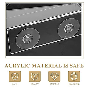 GANAZONO 1 Set Plant Support Plant Shelf Bonsai Stand Indoor Plant Pot Clear Plant Pot Wall Mount Floating Shelf Suction Cup Pot Racks Practical Plant Holders Suction Cup Plant Holders