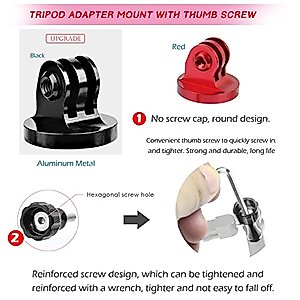Niewalda Alumium Tripod Mount Adapter, Gopro Threaded Mount Adapter,Action Camera Tripod Aluminum Mount,for GoPro Max, GoPro Hero, DJI Osmo Action Camera （Two Groups）