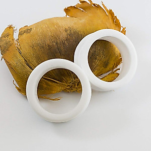 1 Inch Expander Stretcher Earring Flexible Silicone White Double Flared Ear Gauges Tunnel Plugs Body Piercing Jewelry 25mm