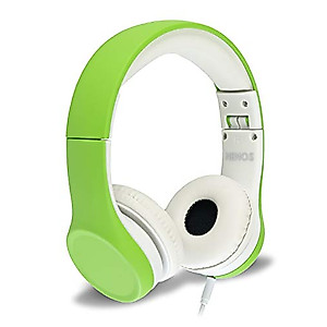 Nenos Kids Headphones Children’s Headphones for Kids Toddler Headphones Limited Volume (Green)