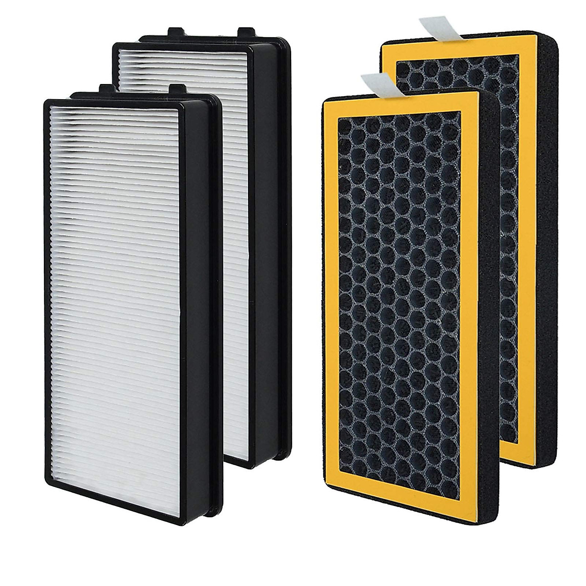 PUREBURG AT-PET01 AT-PET02 True HEPA Filter Set Compatible with HoMedics AT-PET01 AT-PET02 TotalClean PetPlus Whisper-Quiet Oscillating Tower Air Purifier, H13 Activated carbon Air Clean Dust VOCs