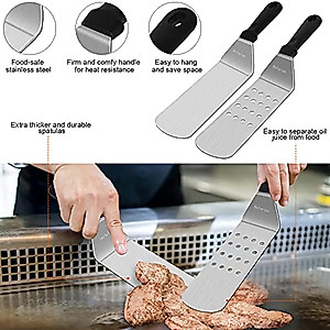 Griddle Accessories Kit, 20PCS Flat Top Grill Accessories Set for Blackstone and Camp Chef, Grill Spatula Set with Basting Cover, Griddle Cleaning Kit for Outdoor BBQ, Teppanyaki and Camping