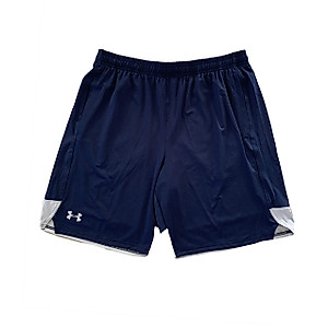 Under Armour Men's Raid 10-Inch Shorts (Large, Navy/Gray)