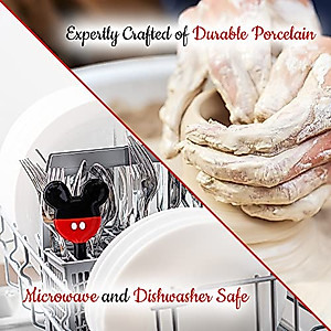 Zrike Disney Mickey Figural Spoon Rest - Functional Ceramic Utensil Holder with Iconic Design Doubles as Decor on Kitchen Counter or Dining Table Microwave & Dishwasher Safe A Gift for Any Occasion