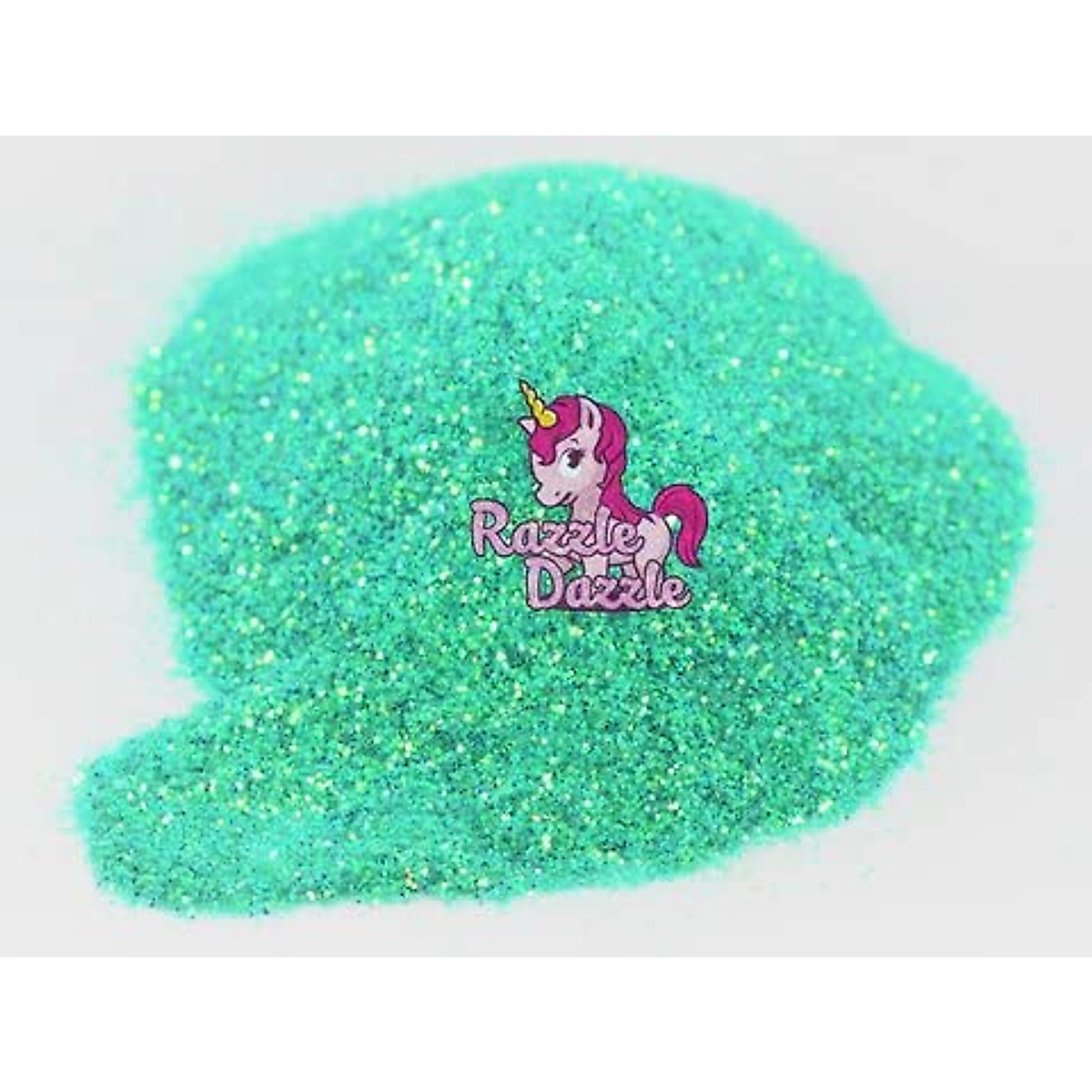 Razzle Dazzle Lilly Pad Light Green Glitter Powder Color | Shimmering Fine Cut Sparkles for Nail Arts, | Holographic Glitter, Sparkle Powder for Art & Craft, Resin Art