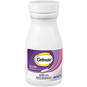 Caltrate 600+D3 Plus Minerals Calcium and Vitamin D Supplement Tablets, Bone Health and Mineral Supplement for Adults - 60 Count