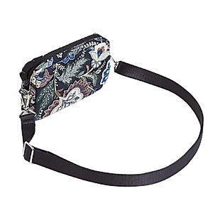 Vera Bradley Cotton RFID Convertible Pouch Crossbody in Java Navy Camo