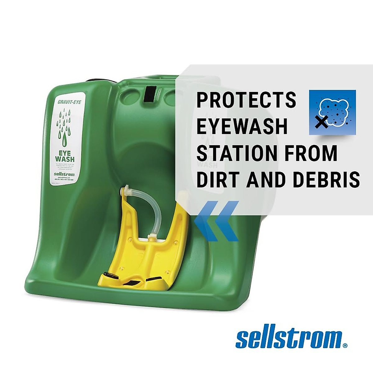 Sellstrom Clear Vinyl Replacement Dust Cover, For 16 Gallon Gravity-Flow Portable Eye Wash Station (Eyewash Station Not Included), S90335