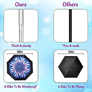 NOOFORMER Travel Mini Automatic Umbrella Auto Open/Close Small Compact Lightweight Portable Folding Windproof Rain Umbrellas for Women Men Kids