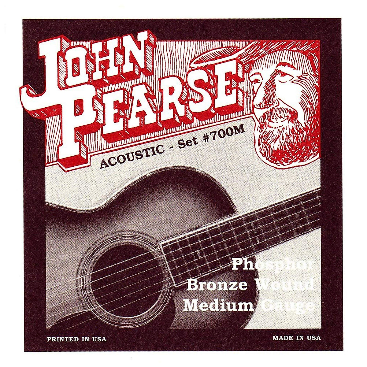 John Pearse Acoustic Strings Phosphor Bronze Medium 13-56 (3 Pack Bundle)