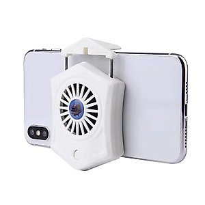 4000rpm Cooler For Phone Gaming, Rechargeable Mobile Phone Cooler Game Cooling Fan Radiator Tool White