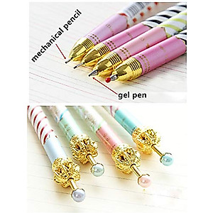 Ipienlee Crown Desigh 0.5 MM Black Ink Gel Pens for School, Office or Family Use, 12pcs