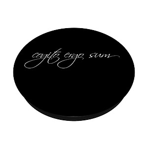 Cogito Ergo Sum Rene Descartes Calligraphic Gift Philosophy PopSockets PopGrip: Swappable Grip for Phones & Tablets