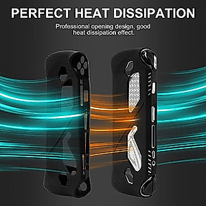 Yebowe Silicone Protective Case for Rog Ally, Handheld Game Console Protector Cover Skin with 4 Thumb Grips Caps Soft Non-Slip Flexible Shockproof ROG Ally Accessories 2023, Black