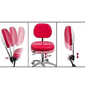 TWDYC Dental Stool - Dental Saddle Doctor Stool Dental Medical Chair Adjustable Mobile Chair Leather Dentist Chair Dental Stool