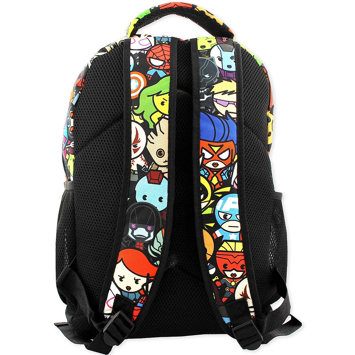 Marvel Kawaii Avengers Boys Girls 16" School Backpack (One Size, Black/Multi)