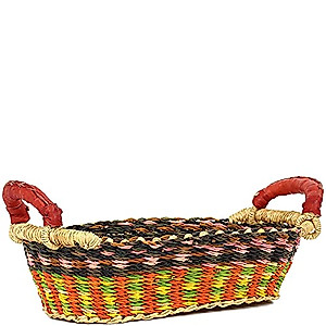 Fair Trade Ghana Bolga African Harlequin Gift Oval 11-12" Across, 94228