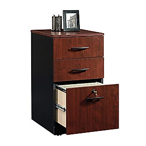 Sauder Via Pedestal, L: 15.55" x W: 19.45" x H: 28.54", Classic Cherry Finish