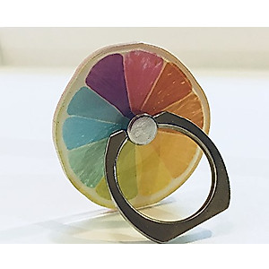 Taoloop Rainbow Colorful Grapefruit Shape Smart Phone Ring 360 Degree Rotate Freely Ring/Kickstand/Safe & Secure Grip for iPhone 6s, 6, 7, 7 Plus, 8, 8 Plus, X, Samsung Galaxy S6, S7, S8, S9, iPad