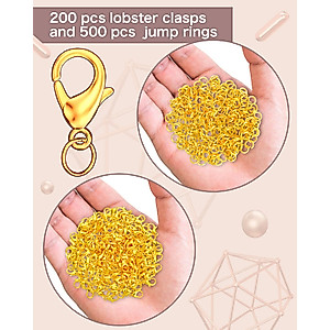 700 Pieces Lobster Claw Clasps and Open Jump Rings Set,Lobster Clasps for Jewelry Making Necklace Clasp Bracelet Jewelry Clasps for Women