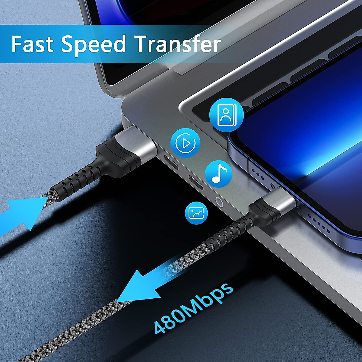 BUSFUL 2023 Upgraded USB Cable for Phone Charger Cords