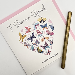 Old English Co. Butterfly Hearts Special Birthday Card - Female Birthday Card | Birthday Cards For Women | Blank Inside & Envelope Included (Special Friend)