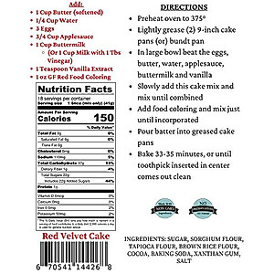 Mom's Place Gluten Free Red Velvet Cake Mix Dessert