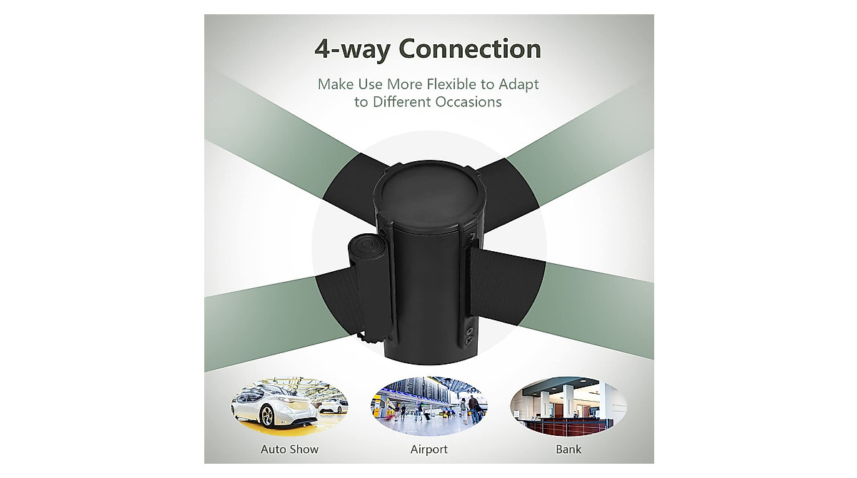 Goplus 6-Pack Retractable Crowd Control Stanchions