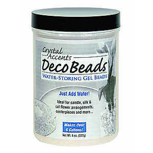 Deco Beads - 8 Ounce Jar Makes Over 6 Six Gallons - Beads Hold Water