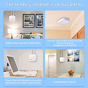 Wall Mount Holder for eero Pro Home WiFi, Relassy eero Wall Mount Bracket Compatible with eero WiFi System Ceiling Holder for eero WiFi System Set of 3