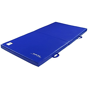 Tumbl Trak Folding Practice Mat, 4ft x 8ft x 4in, Royal Blue