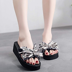 Vielone Flip Flops Black Sandals Athletic Cushion Footbed Waterproof Outdoor Summer Beach Slippers