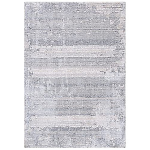 Martha Stewart Collection by SAFAVIEH 2' 6" x 4' Light Grey/Beige MSR8925A Sabrina Entryway Living Room Foyer Bedroom Kitchen Accent Rug