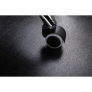 Office Rolling Chair Mat for Hardwood and Tile Floor, Black, Anti-Slip, Non-Curve, Chair Mat Best for Under the Computer Desk , 47 x 35 Rectangular Non-Toxic Plastic Protector, Not for Carpet