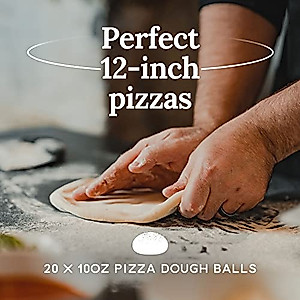 Poco Bero Pizza Dough – 20 x 10 oz Frozen Pizza Dough Balls – Perfect Pizza Oven Accessories for 12-inch Pizzas – Fresh NY Style Pizza – Works in Pizza Oven and Conventional Oven