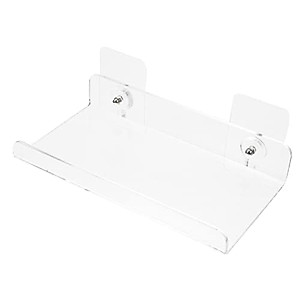 HOMSFOU Organizer Mount Bookshelf Wall Mounted Transparent for Store Record Show Clear Showing Practical Home Invisible Rack Office Shelf Kitchen Lp Book Album Acrylic Magazine Floating