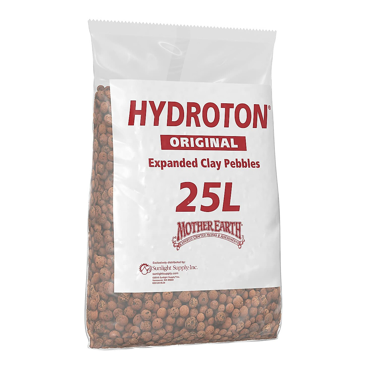 Mother Earth HGC714114 Hydroton Original Expanded Clay Pebbles, 25 Liter, Terra Cotta