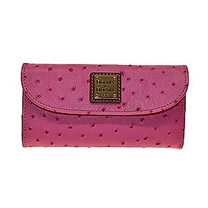 Dooney & Bourke Ostrich Continental Clutch Hot Pink